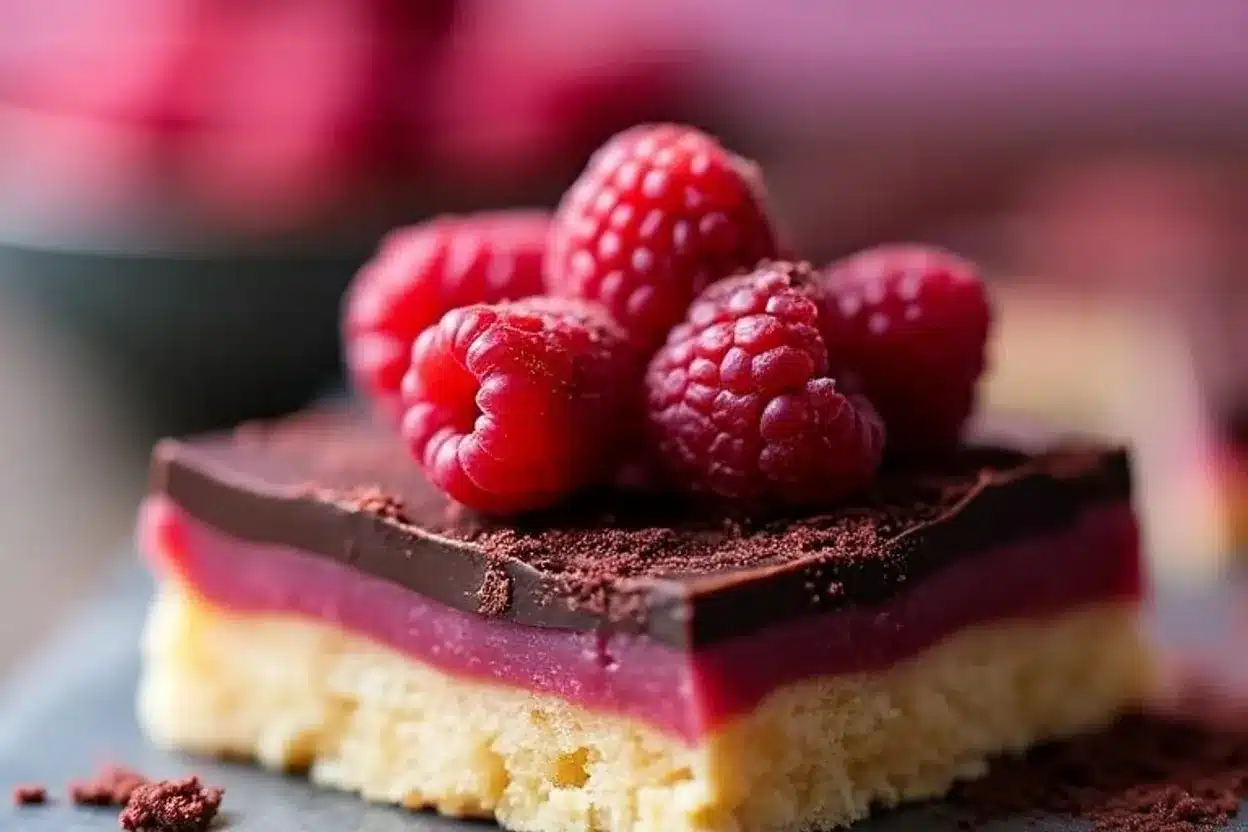 Dark Raspberry Bars Recipe Easy Homemade Dessert For Chocolate Lovers