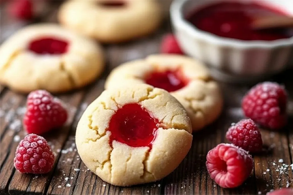 Raspberry Sugar Cookies Recipe With Jam Surprise Filling