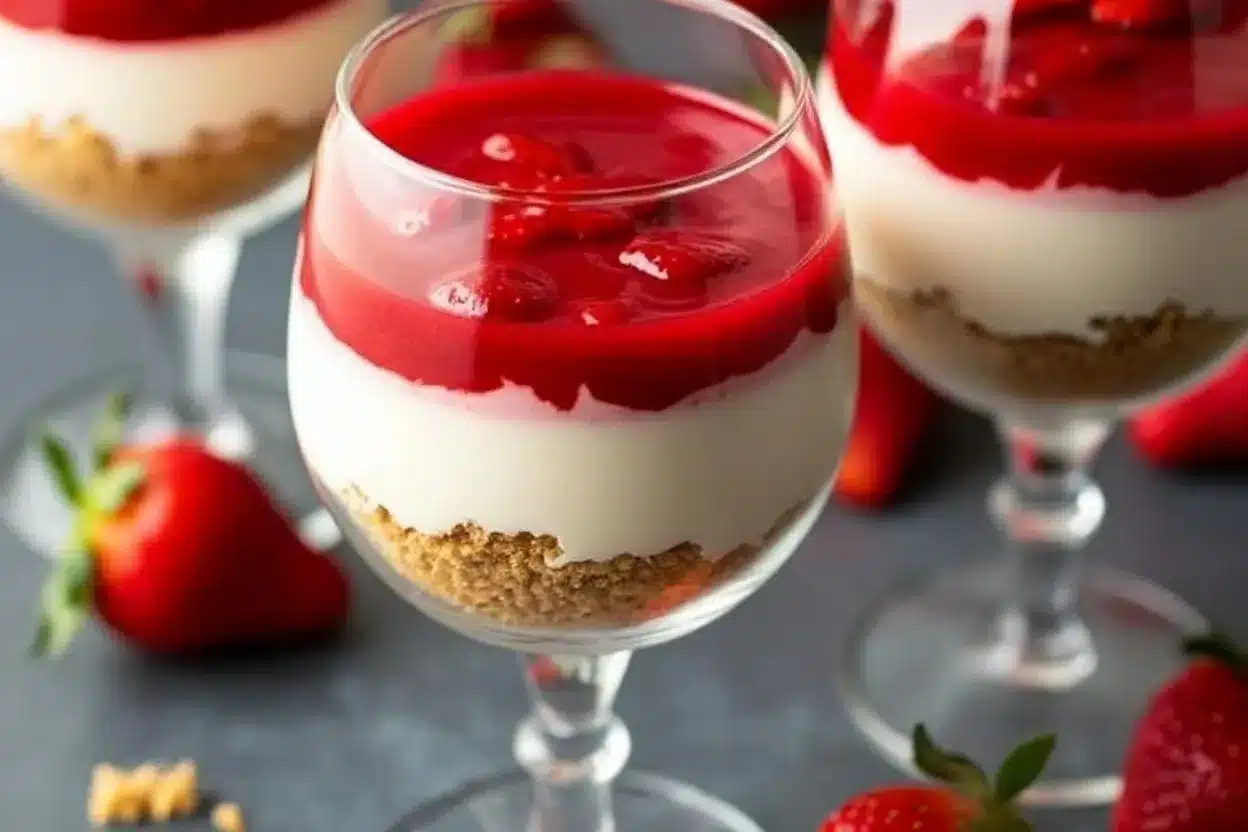 Strawberry Cheesecake Parfaits Recipe Easy No-Bake Dessert