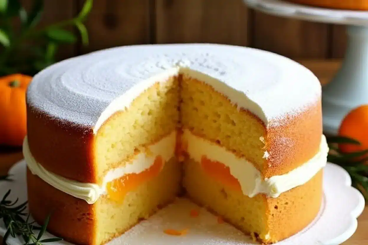 Classic Orange Victoria Sponge Cake Recipe For Perfect Tea Time