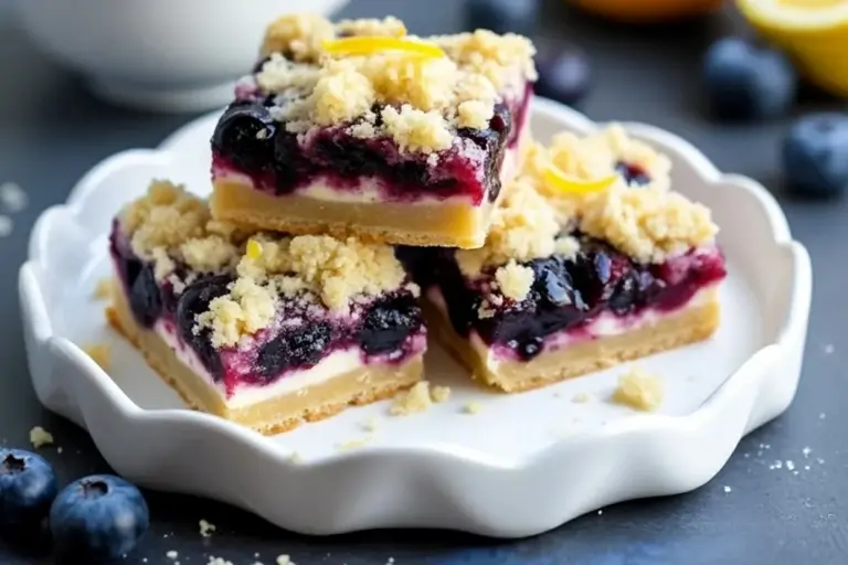 Blueberry Lemon Crumble Bars Recipe – Easy Zesty Dessert Bars