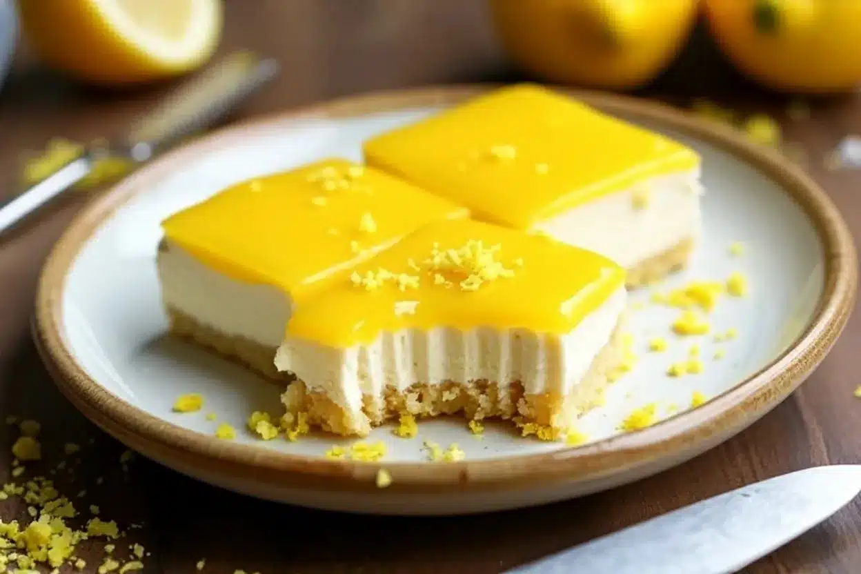 Lemon Curd Bars Recipe – Easy Shortbread Cheesecake Dessert