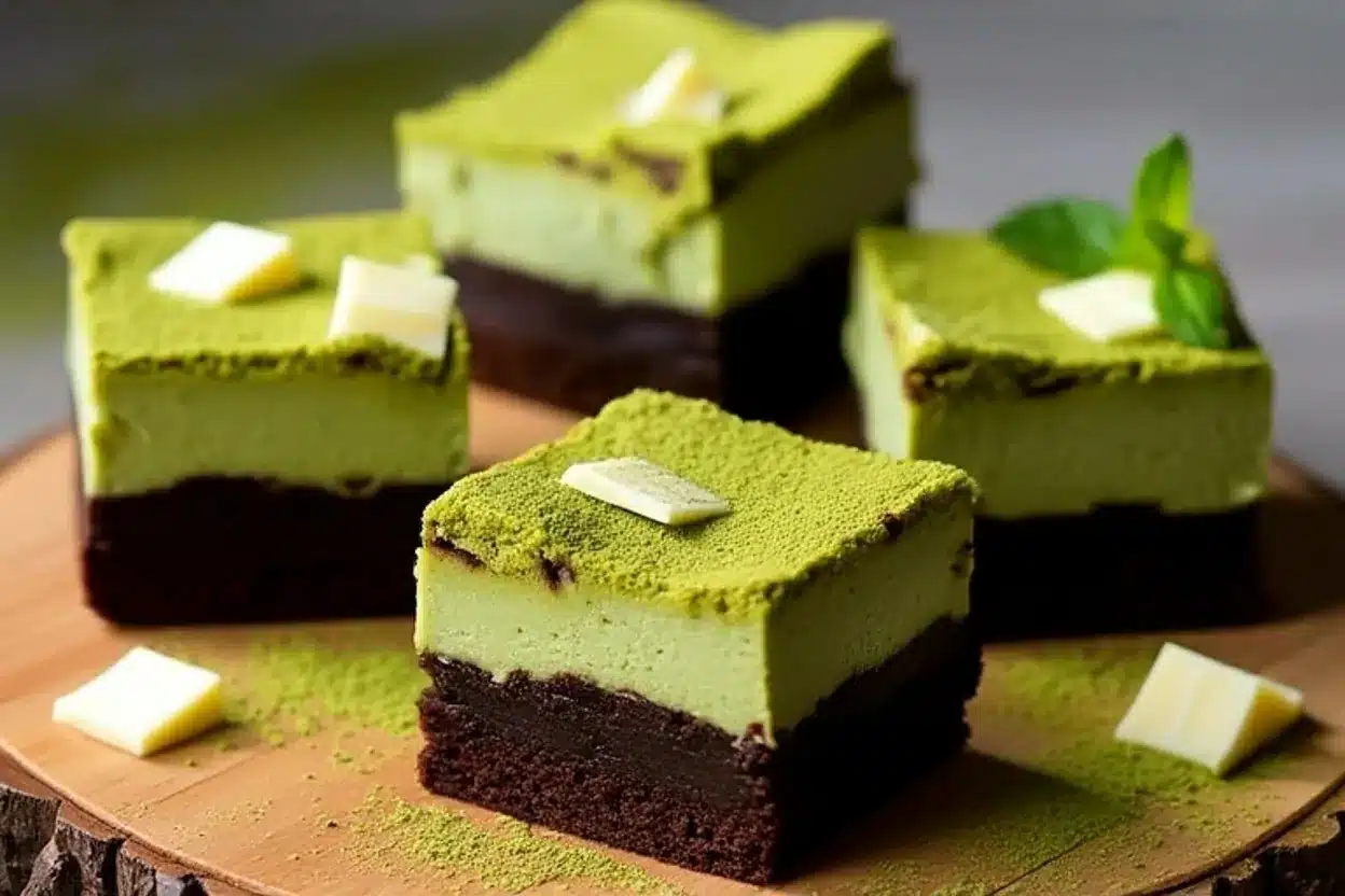 Matcha Cheesecake Brownies Recipe – Easy Triple Layer Dessert
