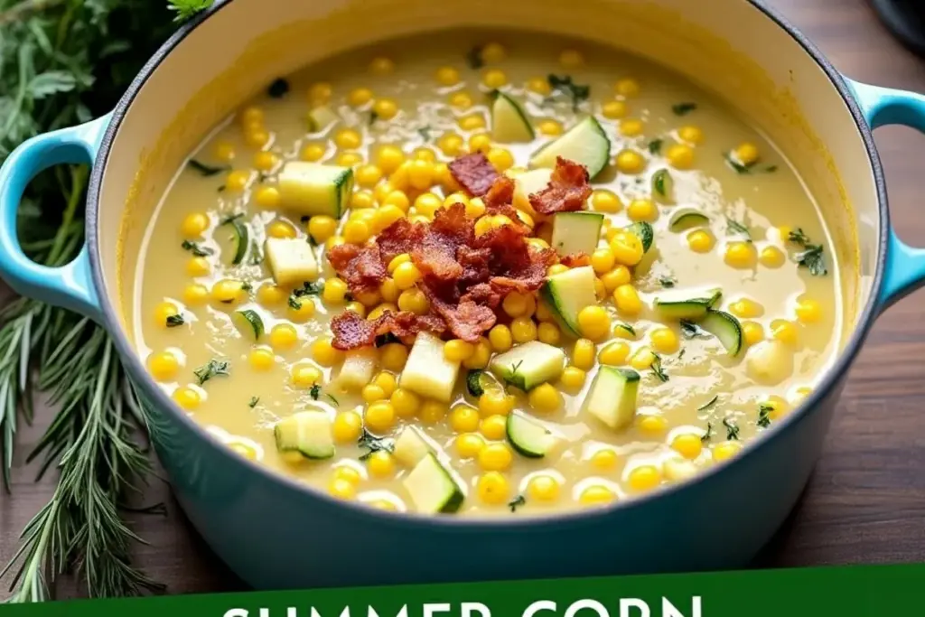 Summer Corn And Zucchini Chowder Recipe – Easy Creamy Vegetarian Dinner
