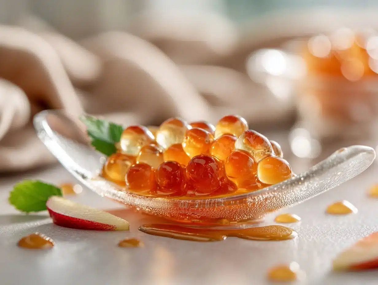 Apple Cider Caviar Pearls Recipe Easy Gourmet Dessert Idea
