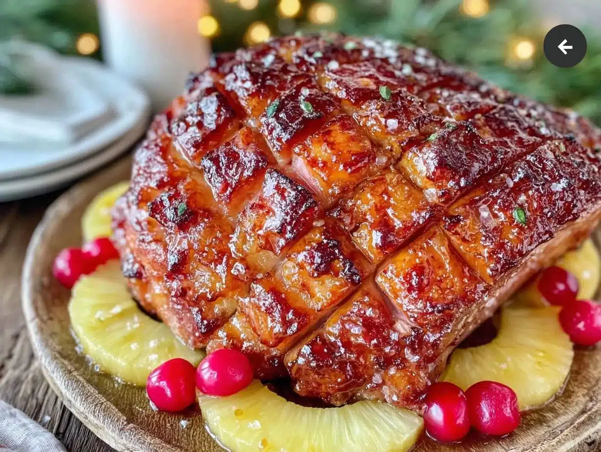 Perfect Brown Sugar Glazed Ham With Pineapple And Cherries Recipe