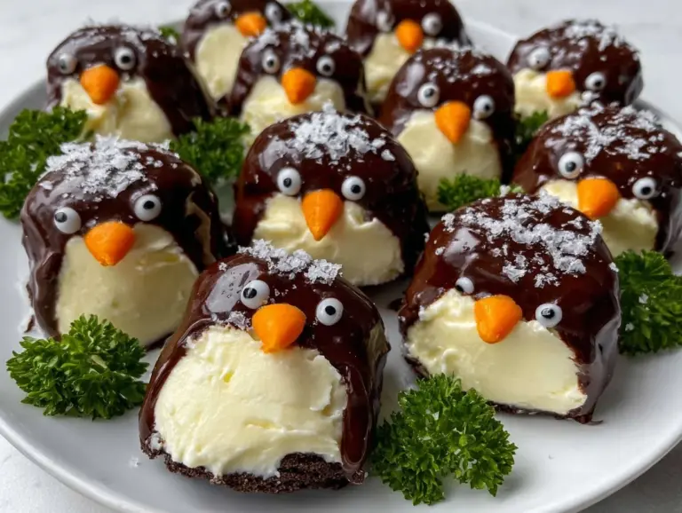 Cream Cheese Penguins Snack Recipe – Easy Party & Kids Appetizer