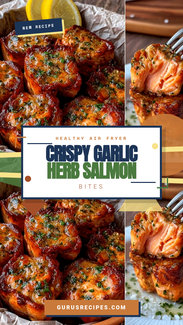 Healthy Air Fryer Garlic Herb Salmon Bites – Best Crispy Snack Recipe