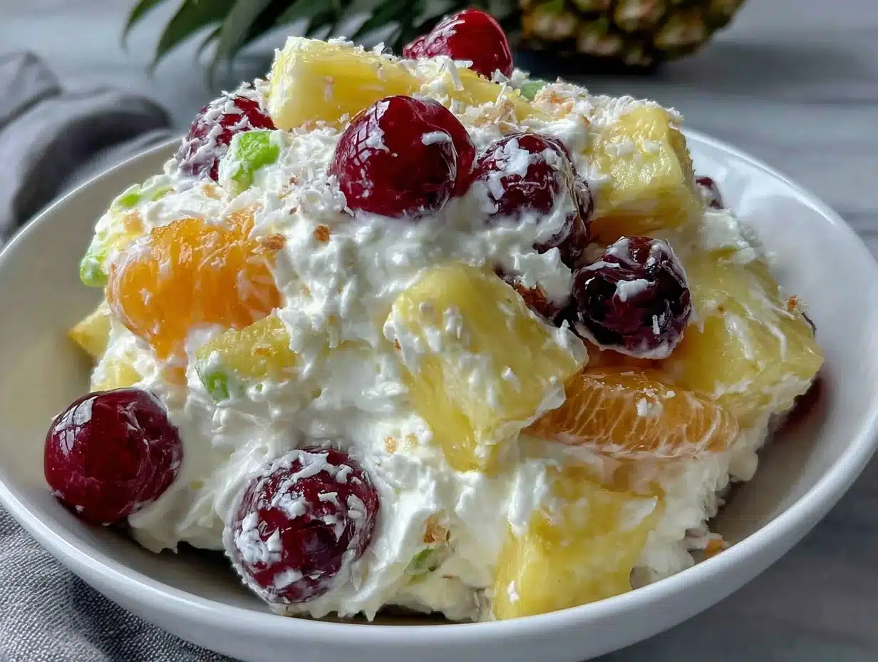 Creamy Ambrosia Salad Delight Recipe Easy Fresh Fruit Medley