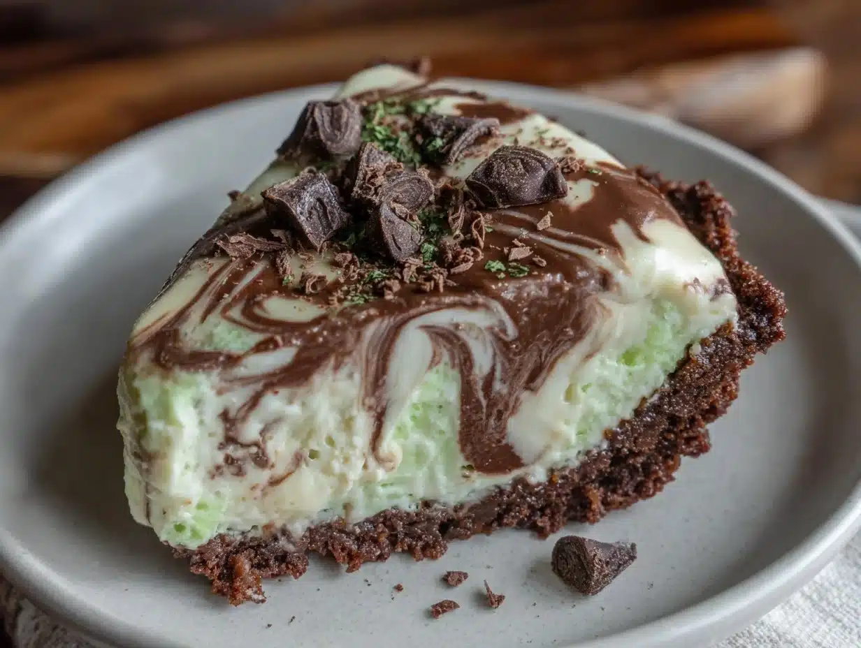 Creamy Grasshopper Pie Recipe Easy Mint Chocolate Swirl Dessert