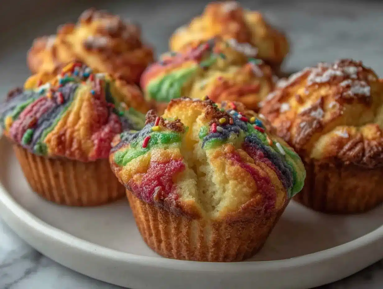 Dr. Seuss Color Explosion Muffins – Easy Fluffy & Fun Recipe