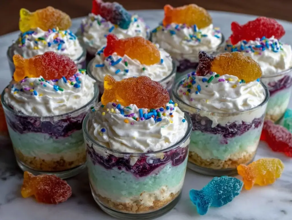 Dr. Seuss One Fish Two Fish Pudding Cups Easy Party Treats