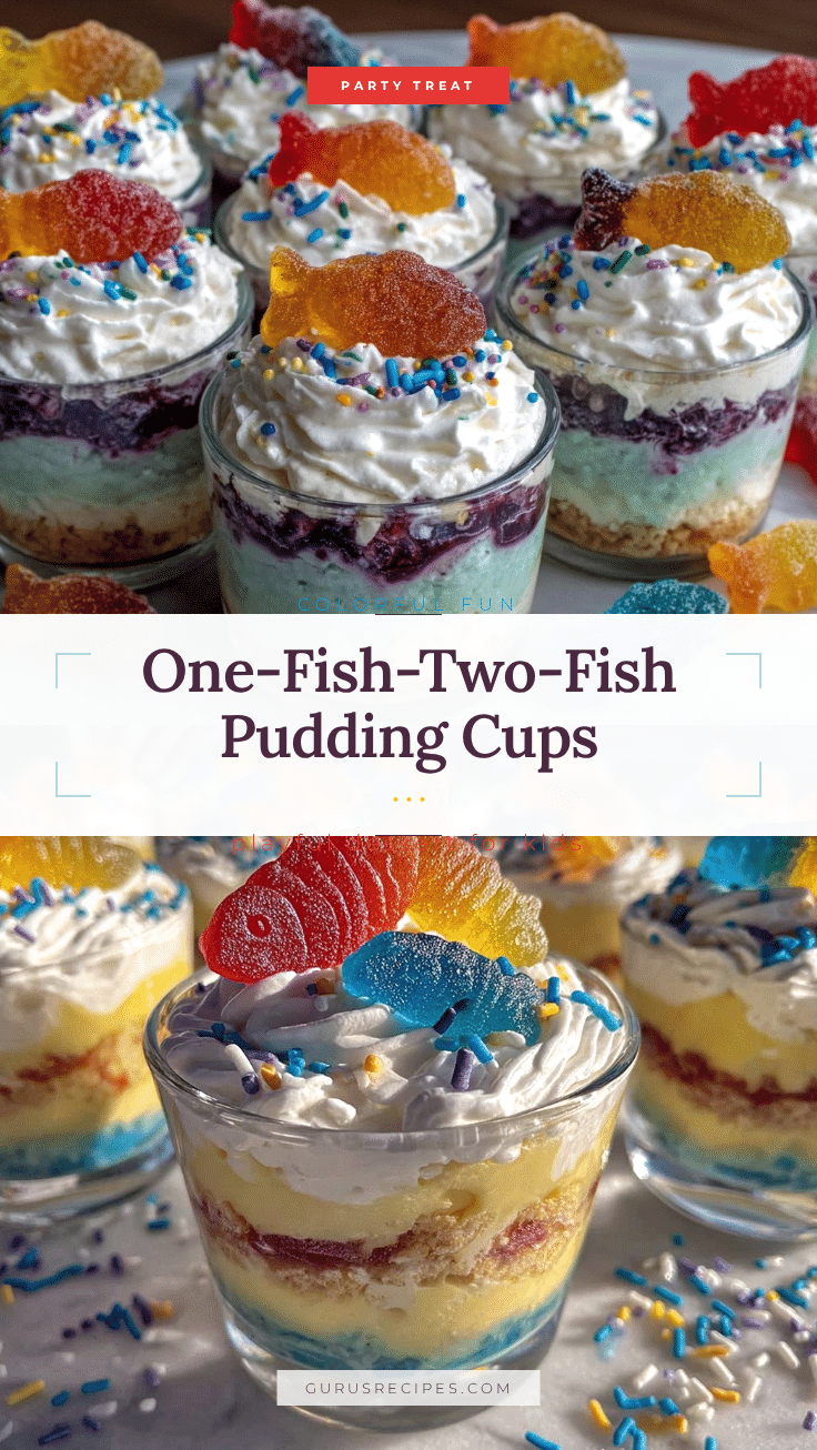 Dr. Seuss One Fish Two Fish Pudding Cups Easy Party Treats