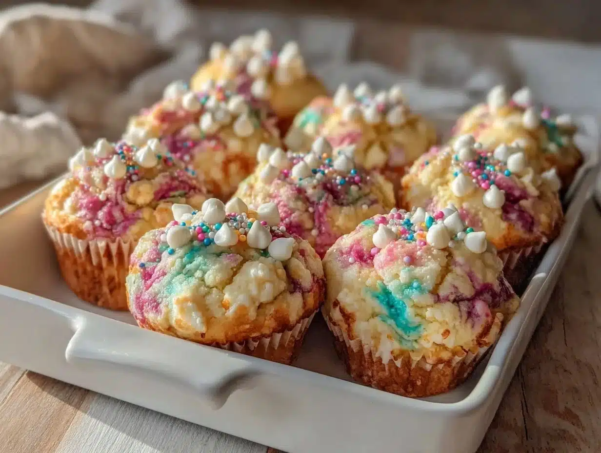 Dr. Seuss Pink & Blue Muffin Bites – Easy Fluffy Party Treats