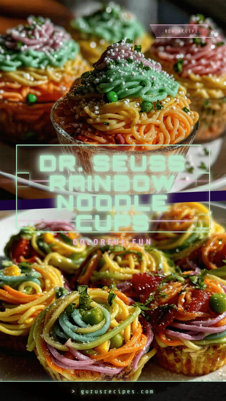 Dr. Seuss Rainbow Noodle Cups – Easy Party Recipe Kids Love