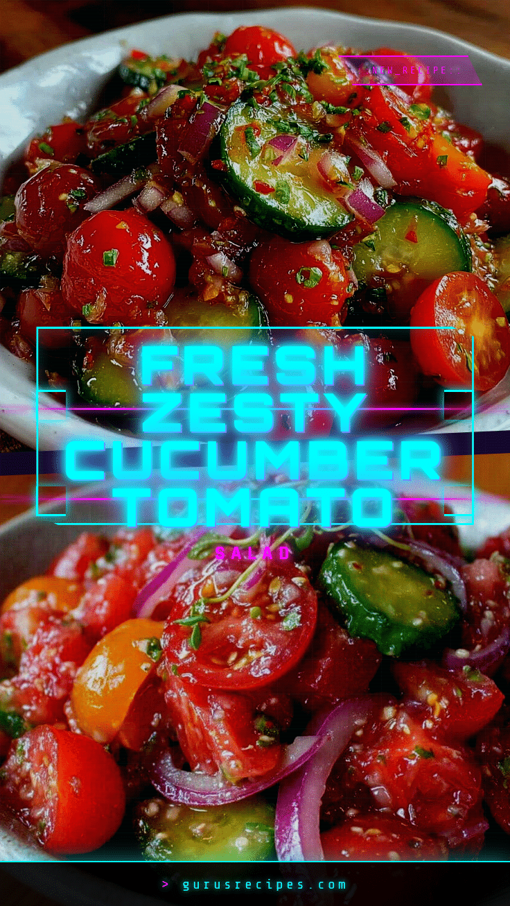 Fresh Cucumber Tomato Salad With Red Onion Easy Homemade Recipe For Summer