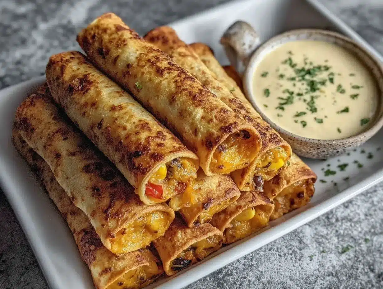Healthy Veggie Ranch Baked Taquitos Recipe For Easy Wholesome Snacks