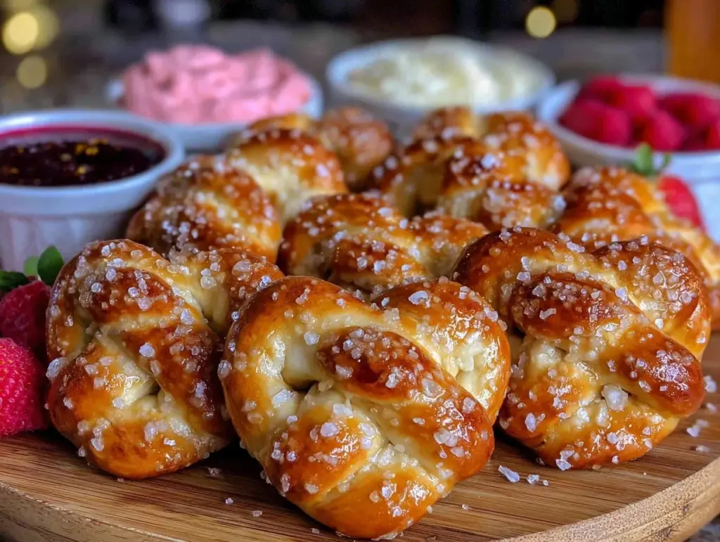Galentine’s Heart-Shaped Mini Pretzel Board Easy Snack Idea