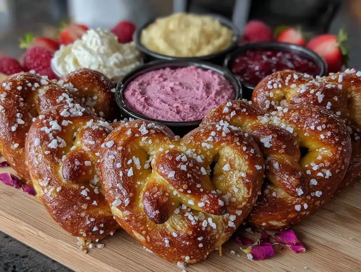 Galentine’s Heart-Shaped Mini Pretzel Board Easy Snack Idea