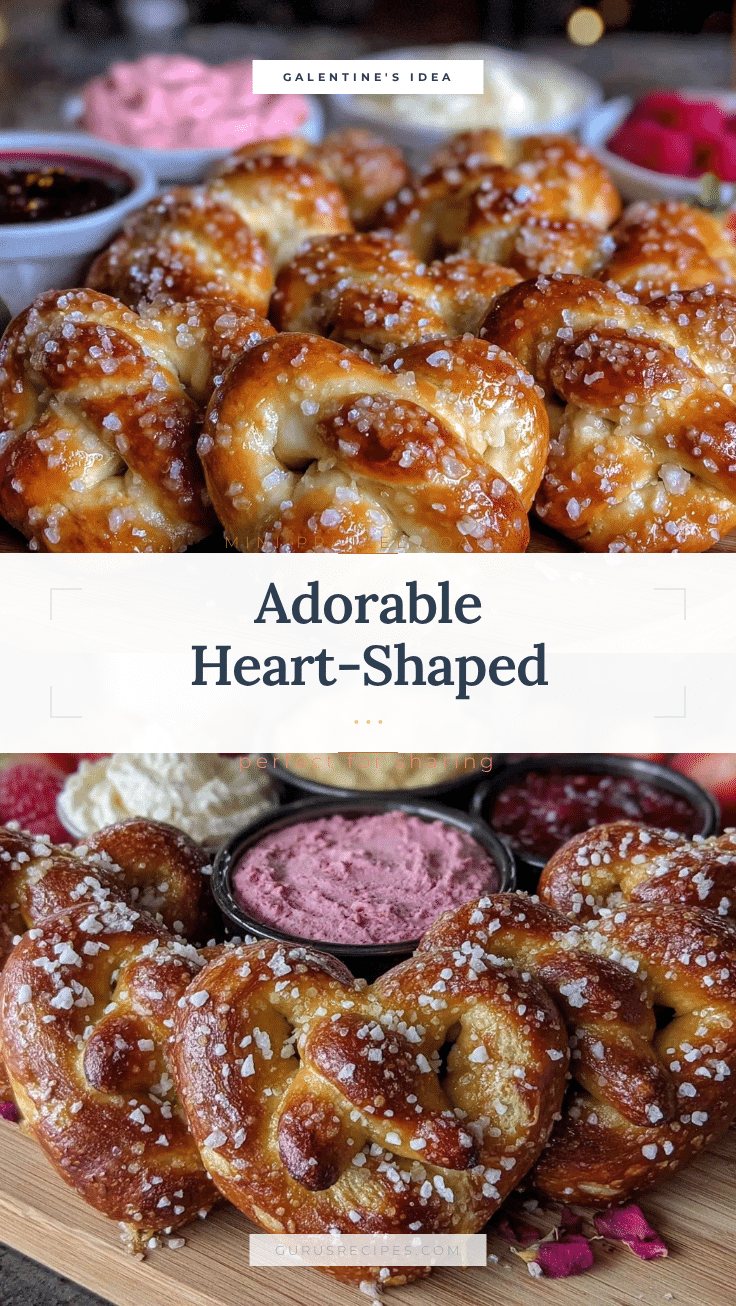 Galentine’s Heart-Shaped Mini Pretzel Board Easy Snack Idea