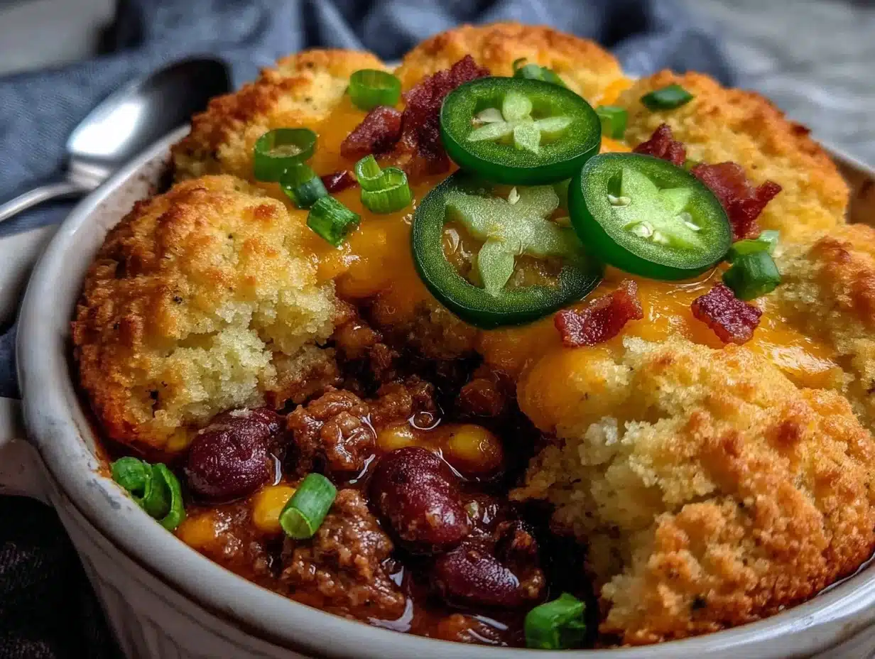 Loaded Chili Cornbread Bake Recipe Easy Super Bowl Comfort Food