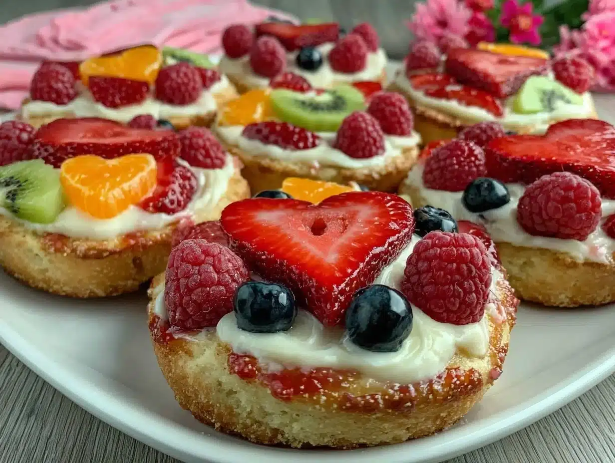 Fresh Mini Fruit Pizza Board For Galentine’s Day Party Ideas