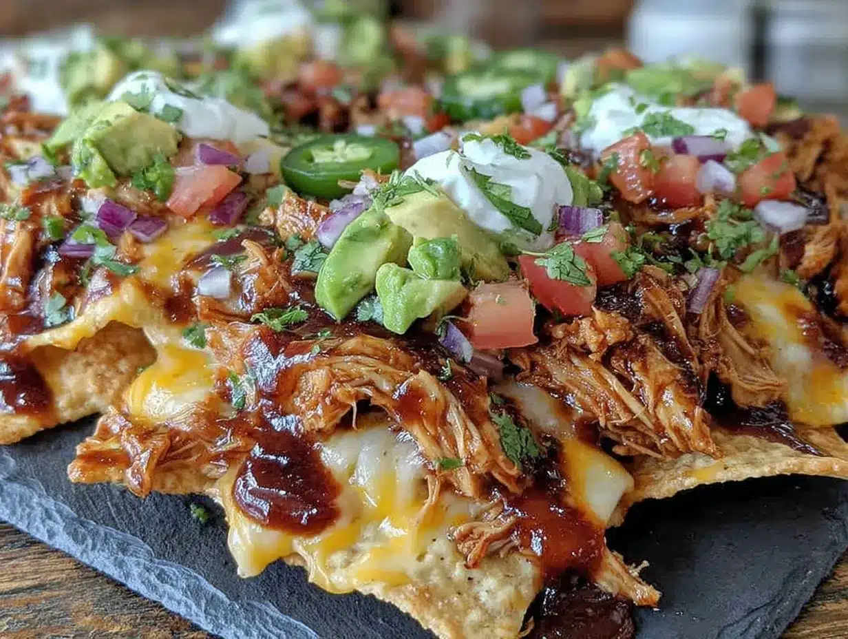 Pulled Chicken Nachos Board Recipe Easy Game Day Super Bowl Appetizer