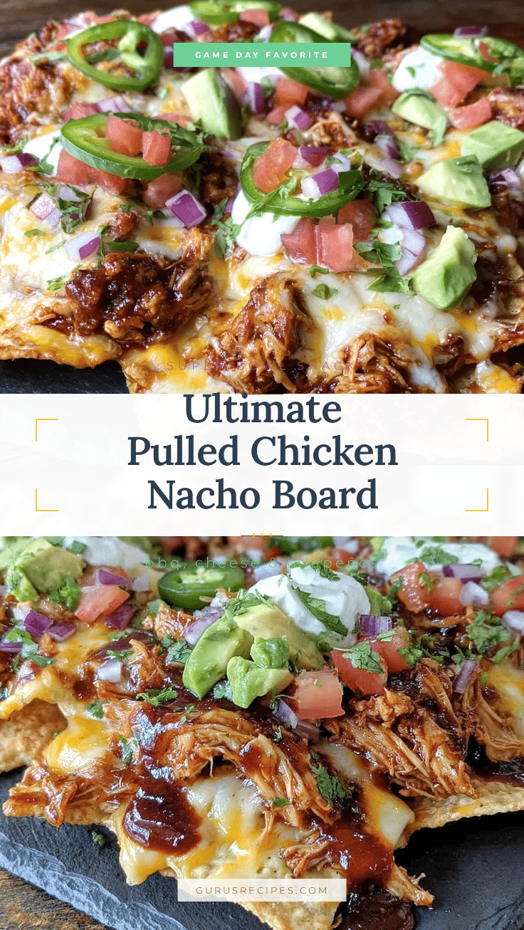 Pulled Chicken Nachos Board Recipe Easy Game Day Super Bowl Appetizer