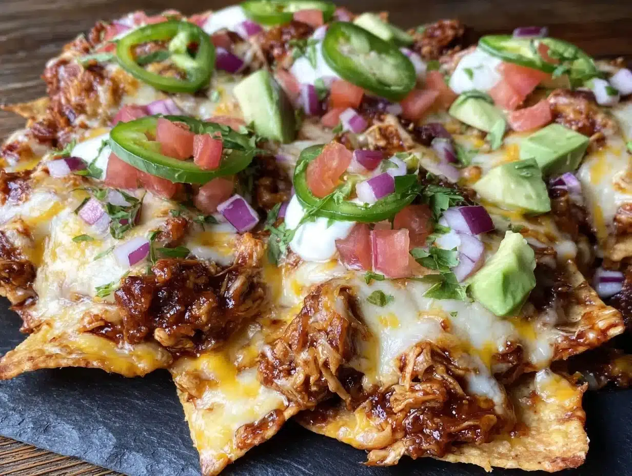 Pulled Chicken Nachos Board Recipe Easy Game Day Super Bowl Appetizer