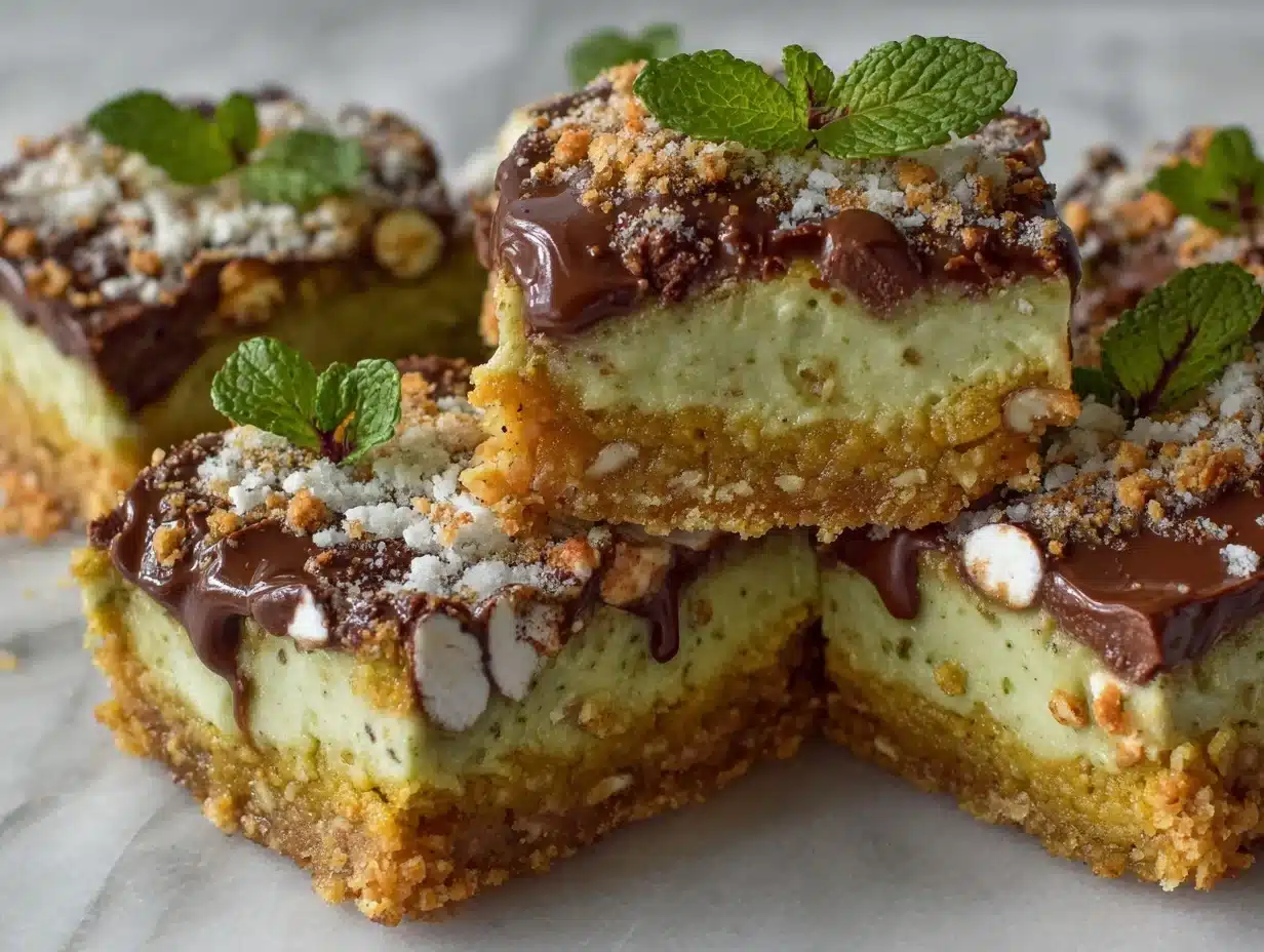 St. Patrick’s Mint Oatmeal Cookie Bars – Easy Chocolate Chip Dessert