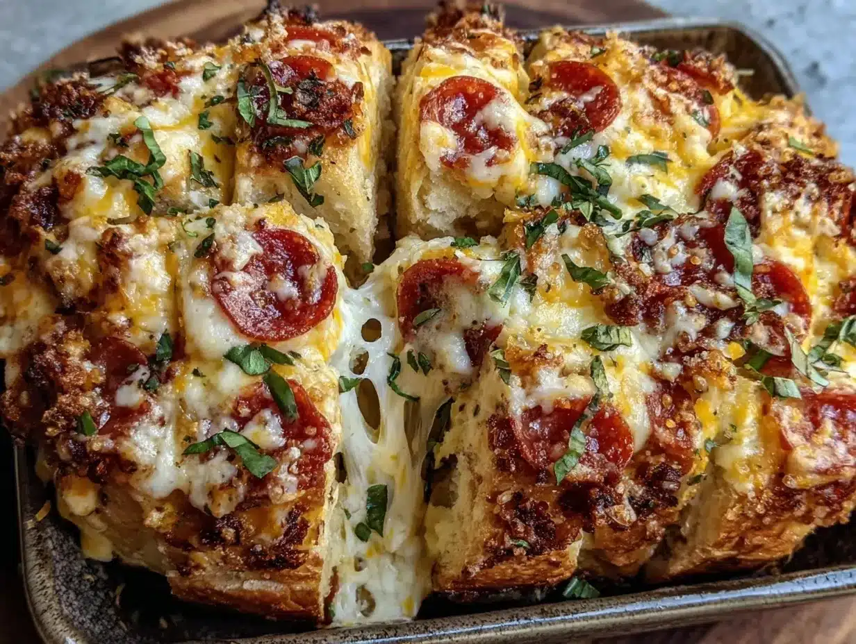Super Bowl Pizza Pull-Apart Bread Recipe Easy Game Day Appetizer
