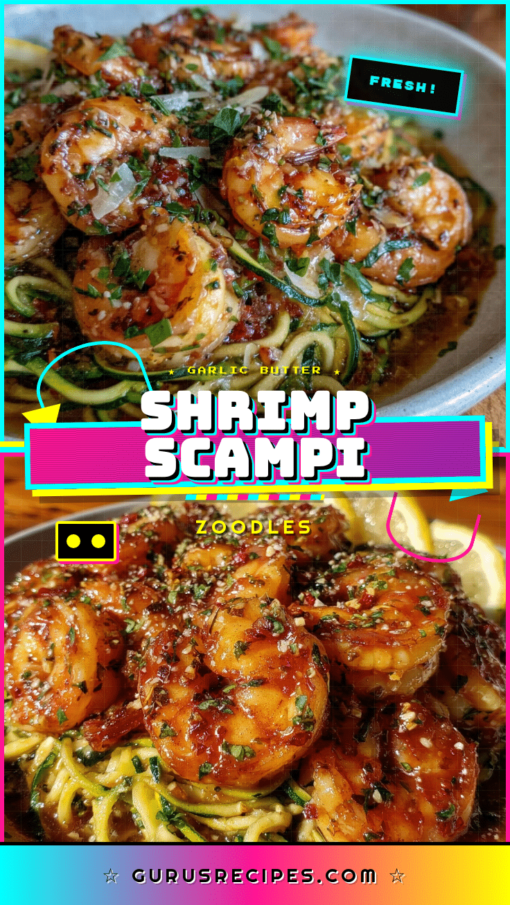 Fresh Shrimp Scampi With Zucchini Noodles Easy Light Meal Recipe
