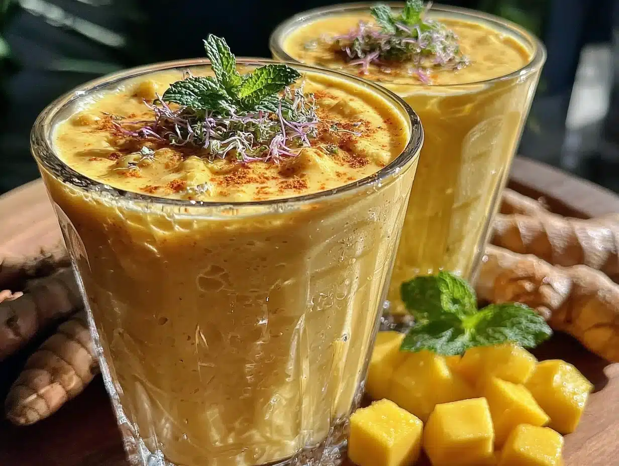Fresh Tropical Mango Turmeric Recovery Smoothie Recipe Easy And ...