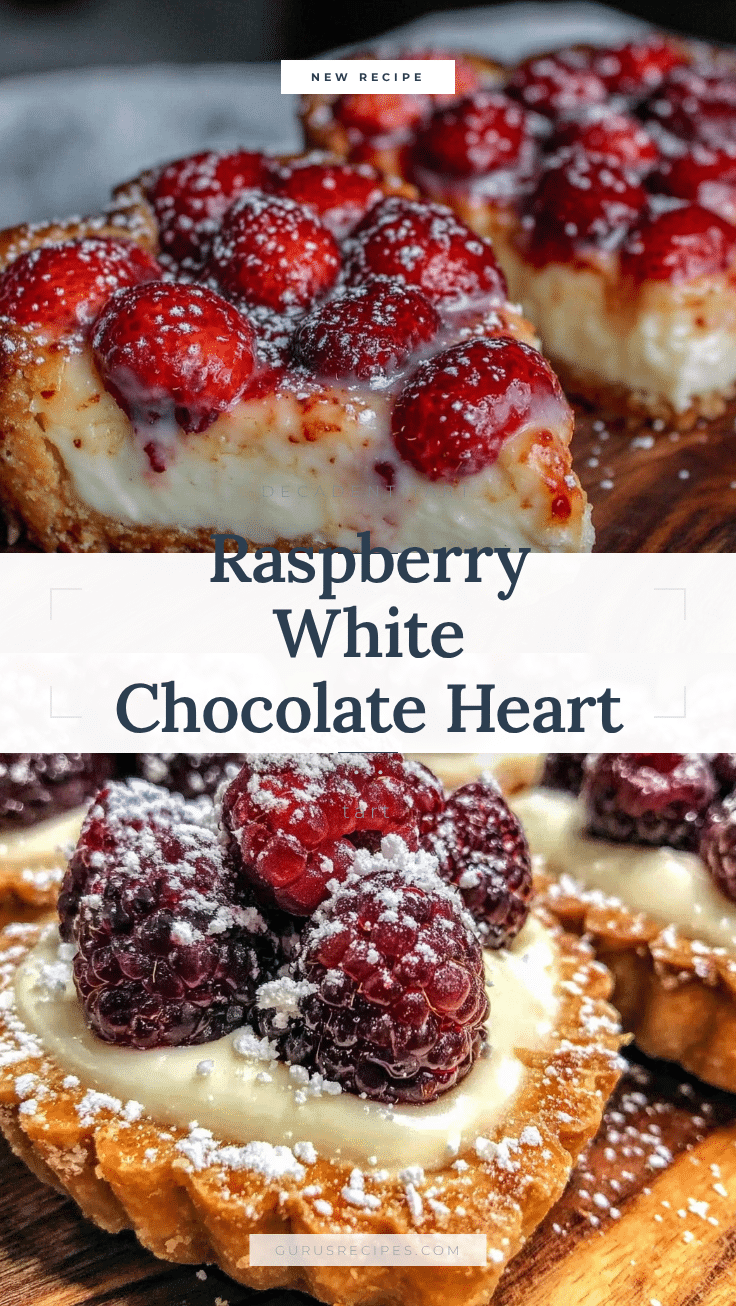 Decadent Raspberry White Chocolate Heart Tart Recipe Easy Homemade ...