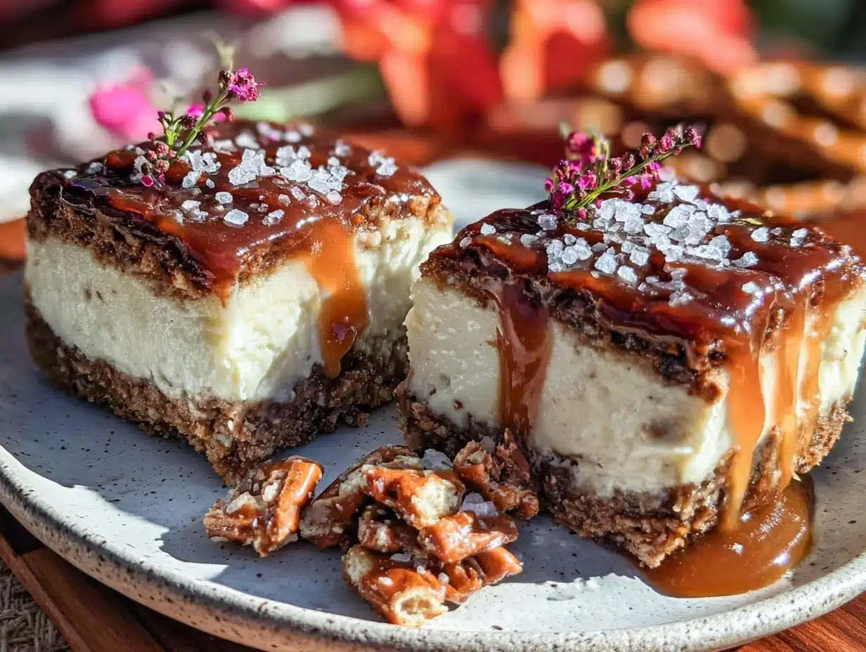 Perfect Salted Caramel Pretzel Cheesecake Bars Easy Recipe For Every ...