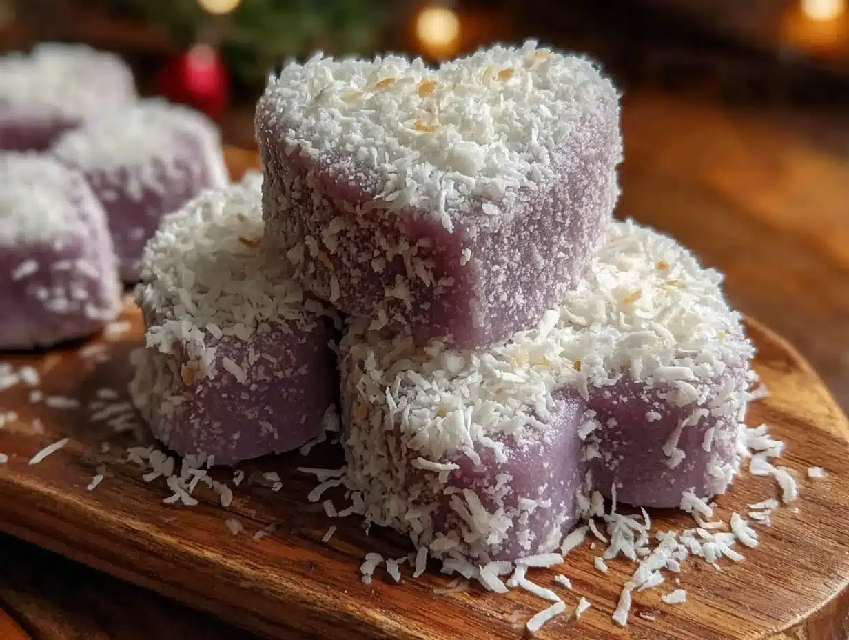 Tender Heart-Shaped Ube Coconut Mochi Cakes Easy Recipe For Perfect ...