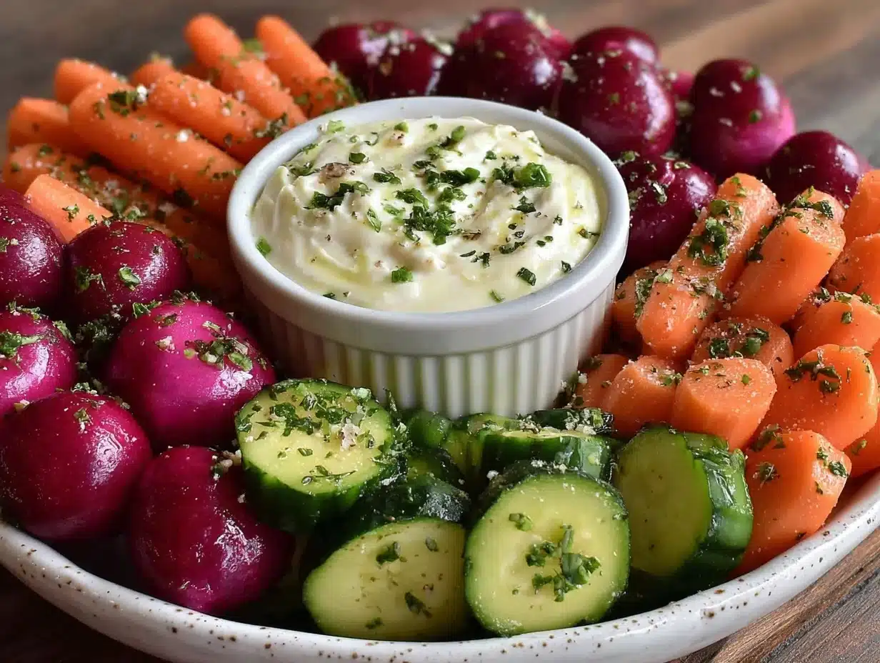 Fresh Veggie Tray Flower Garden With Creamy Ranch Dip Recipe Easy Step ...