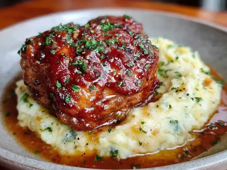 Easy Honey Garlic Crockpot Chicken Thighs Recipe With Creamy Mashed ...