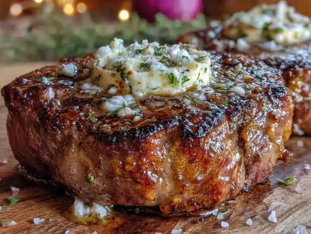 Perfect Reverse Seared Ribeye Steak Recipe With Garlic Herb Butter Easy ...